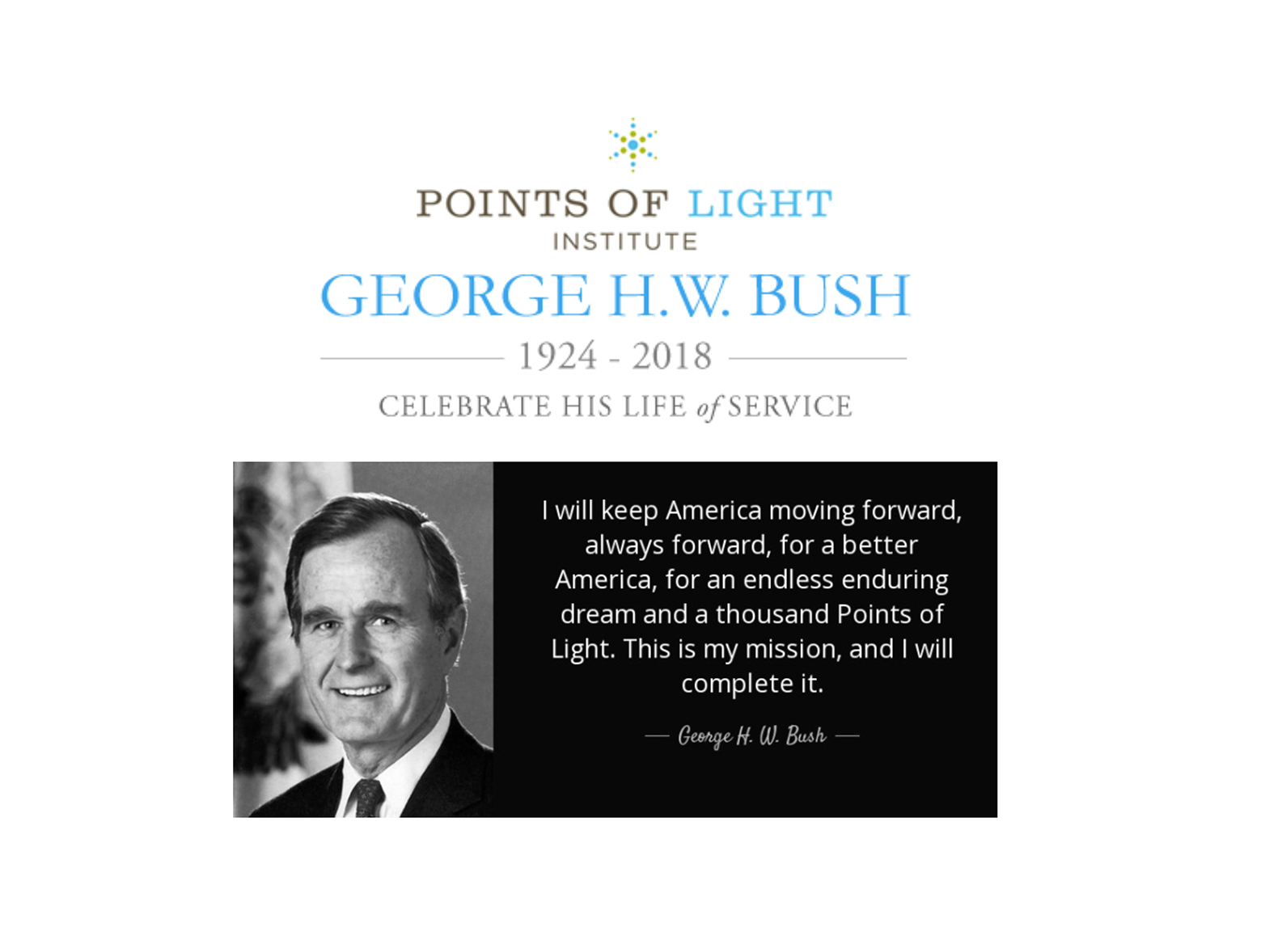 Honoring devotion to public service: George H. W. Bush (41)