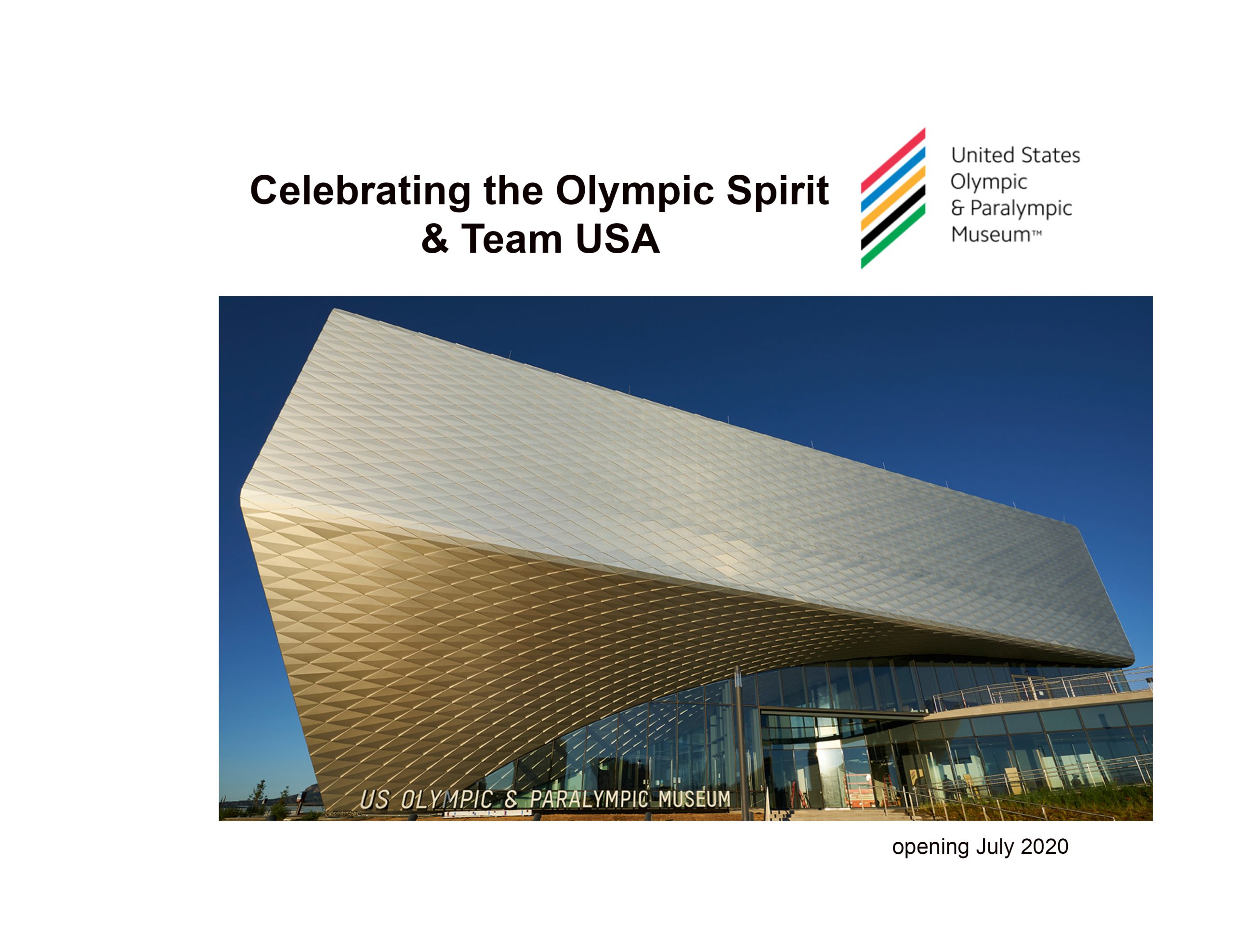 Honoring and Celebrating Team USA at the new US Olympic and Paralympic ...